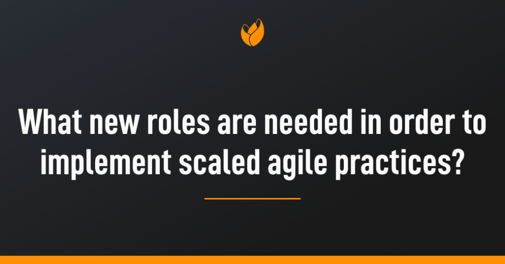 What new roles are needed in order to implement scaled agile practices ...