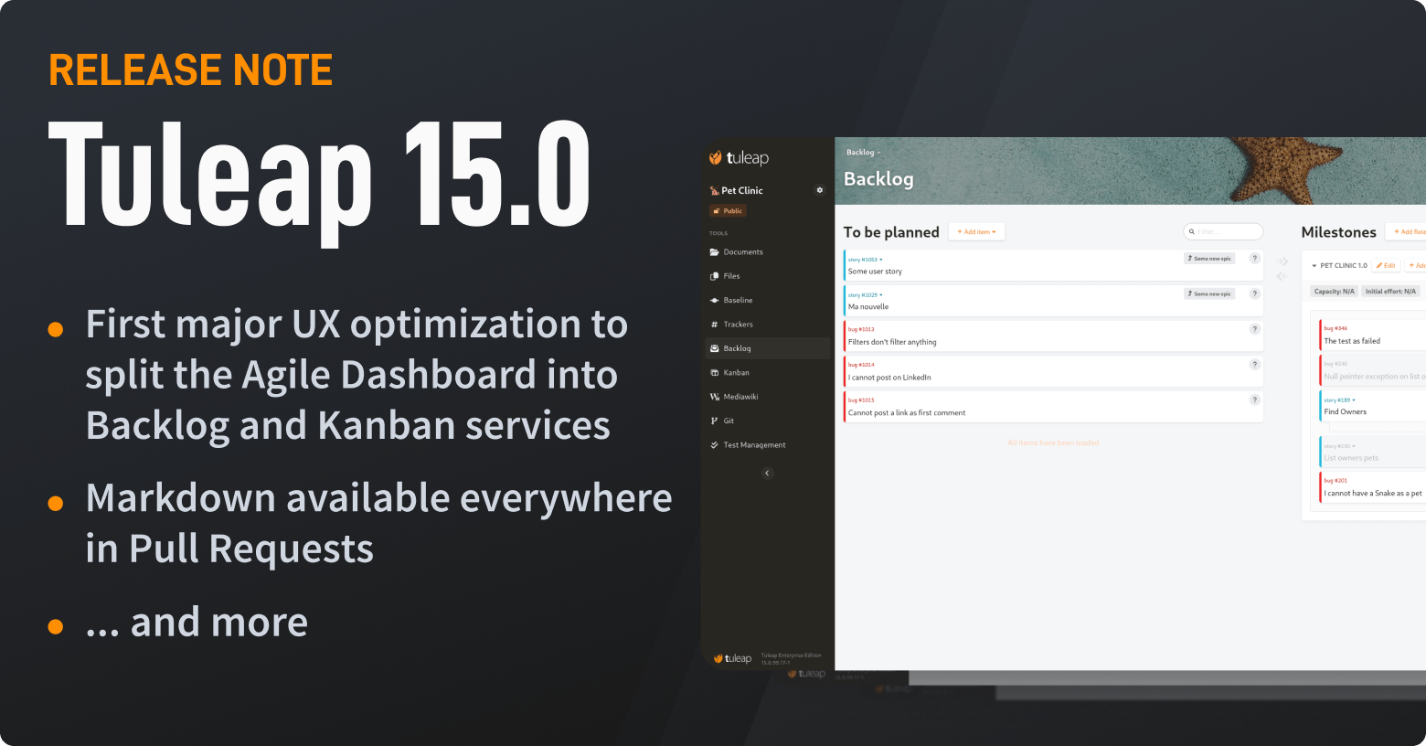 Tuleap 15.0 - Tuleap - All-in-one tool for Agile Management and ...